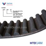 HTD 1400-14M Timing Belt Replacement or HTD 14M-1400
